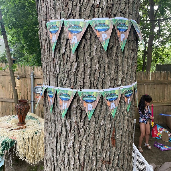 Survivor TV Show Banner, Printable Survivor TV Show Triangle Banner ...