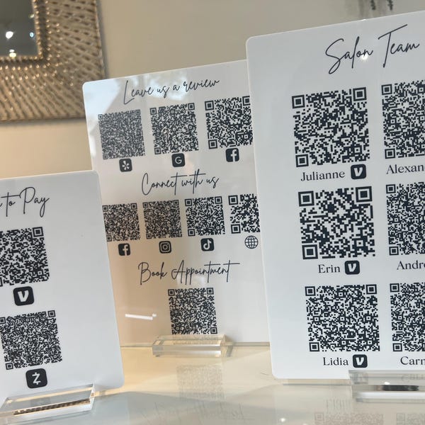 Wedding QR Code Sign, QR Code Donation Sign, Tip the Newlyweds, Acrylic ...