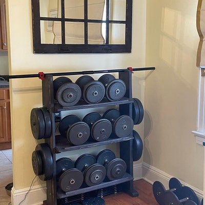 Top-selling Elegance 4-tier Wooden Fitness Weight Rack for Discerning ...