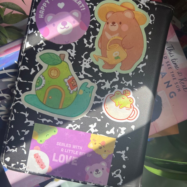 Character Collage Sticker Book - Hardcover Cute Artwork Sticker Album ...