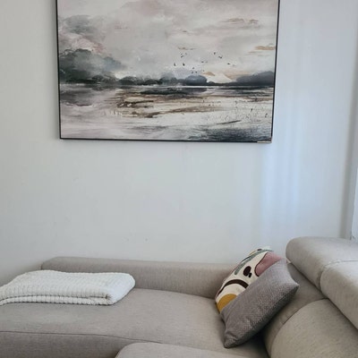 Large Abstract Painting Large Modern Wall Art Beige Art - Etsy UK