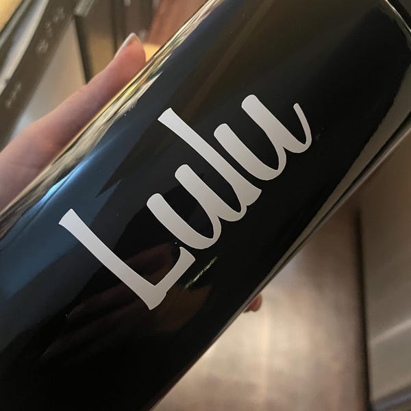 Custom Name Vinyl Water Bottle Stickers, Personalized Text Decal for ...