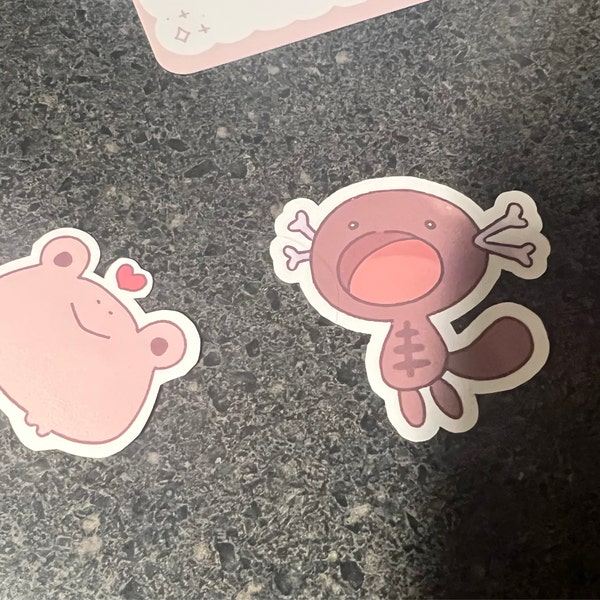 PKMN Paldean Wooper Quagsire Clodsire Stickers - Etsy