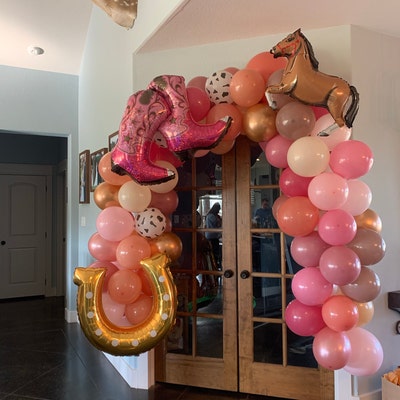 First Rodeo Birthday Party Decor Girl 1st Rodeo Cowgirl Balloon Garland ...