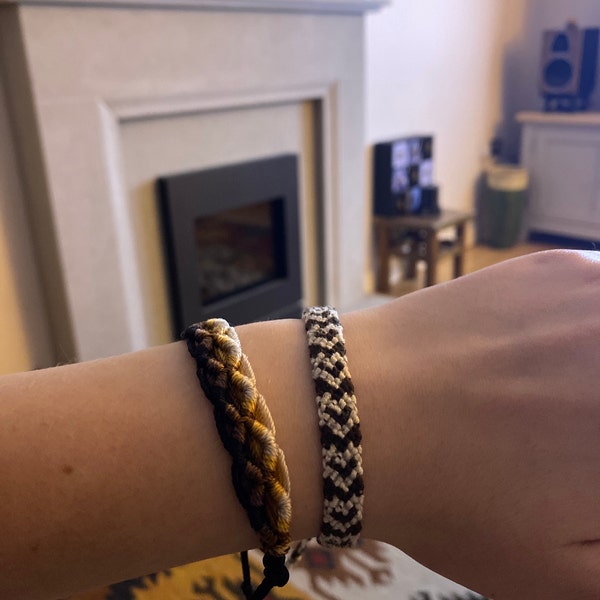 Handmade Personalised/custom Embroidery Bracelet | 12 Hearts Design ...