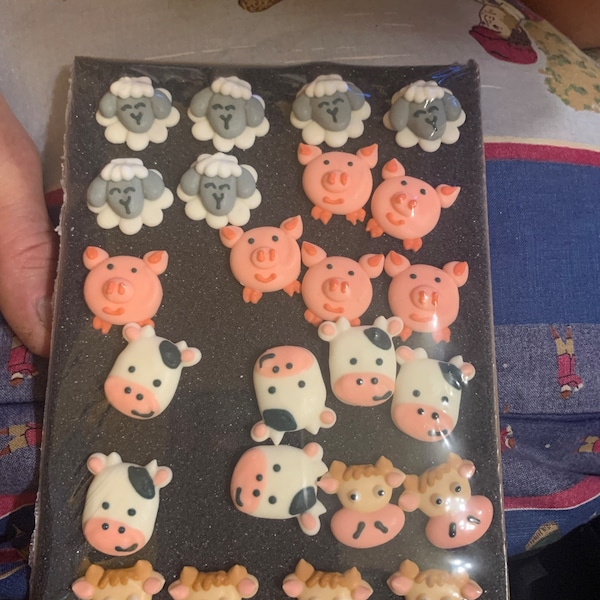 FARM ANIMALS BARNYARD Assortment - 12 or 24 Pieces Cupcake / Cake ...