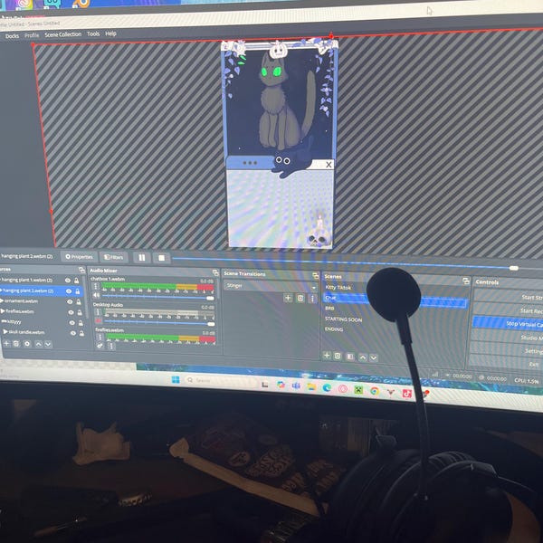 UPDATED Pixel Cat Pngtuber Black | Premade Stream Pet for Twitch ...