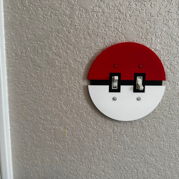 Pokemon Double Light Switch Cover, Double Rocker, Pokemon Decor - Etsy