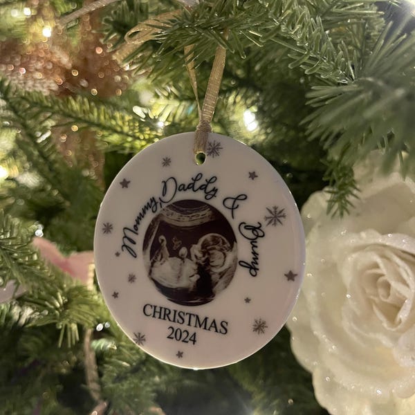 Personalized Baby Bump Ornament, Custom Ceramic Keepsake for Bump’s ...