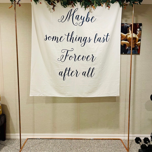 Custom Backdrop, Quote Backdrop, Wedding Vow Backdrop, Calligraphy ...