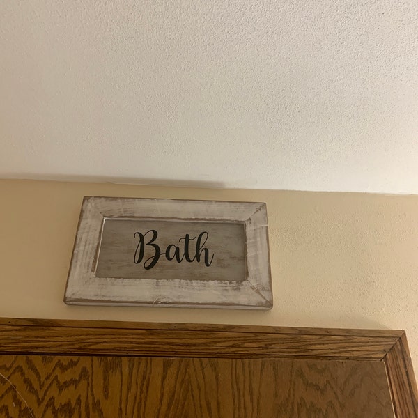 Bath Hand-made Farmhouse Bathroom Sign - Etsy