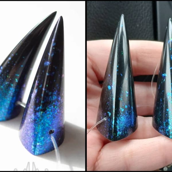 Chameleon Colorshifting Resin Cast Oni Horns Demon / Dragon Horns for ...