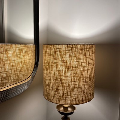 MCM Boucle Lamp Shade in Handwoven Cotton Fabric Drum Lamp Shades ...
