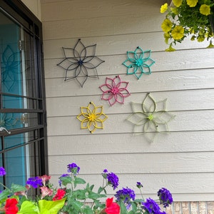 Galvanized Wall Flower/ Red Metal Flower/ Flower Art/ Metal - Etsy