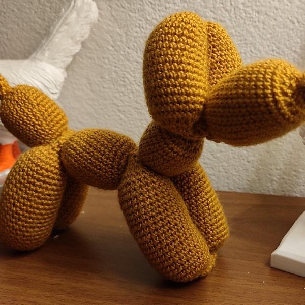 Crochet Pattern Balloon Dog, Balloon Dog Amigurumi, Crochet Balloon Dog ...