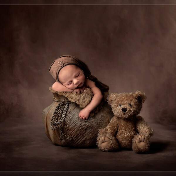 Teddy Bear Newborn Digital Prop, Digital Backdrops and Props. Newborn ...