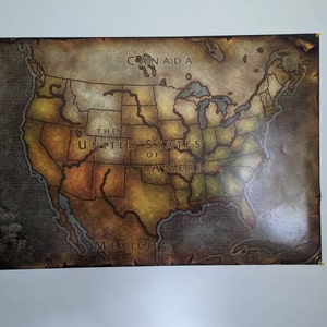 The United States of America - World of Warcraft Style Map - Etsy
