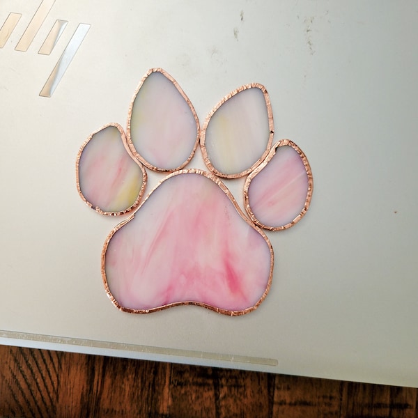 Paw Print Stained Glass Pattern - Stained Glass DIY - Beginner Stained ...