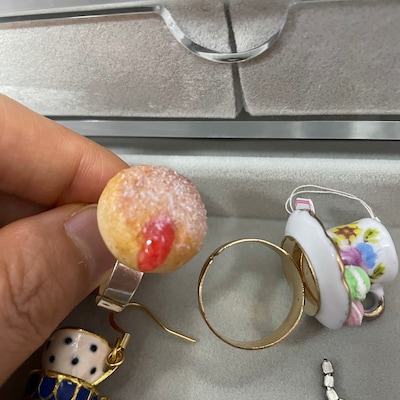 Jelly Donut Ring Hanukkah Jewelry Jelly Donut Jewelry jam Filled Donut ...