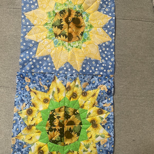 Sunflower Quilt Block: Foundation Paper Pieced Pattern (PDF) - Etsy