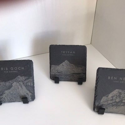 Scotland Highest Mountains Contours Set of 6 Slate Coasters - Etsy UK
