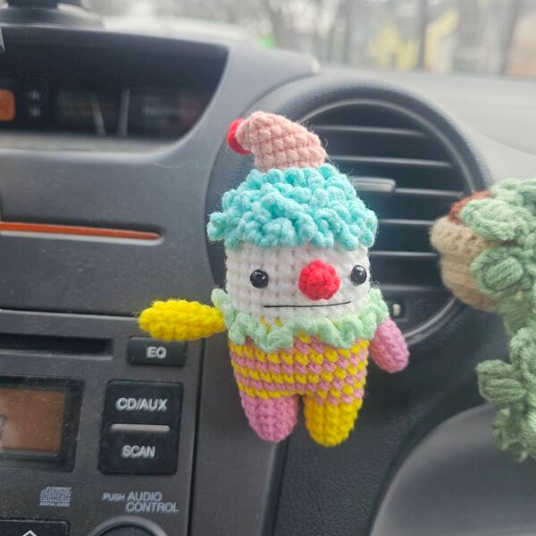 Crochet Fluffy Flower Car Tissue Box, Daisy Flower Car Tissue Holder ...