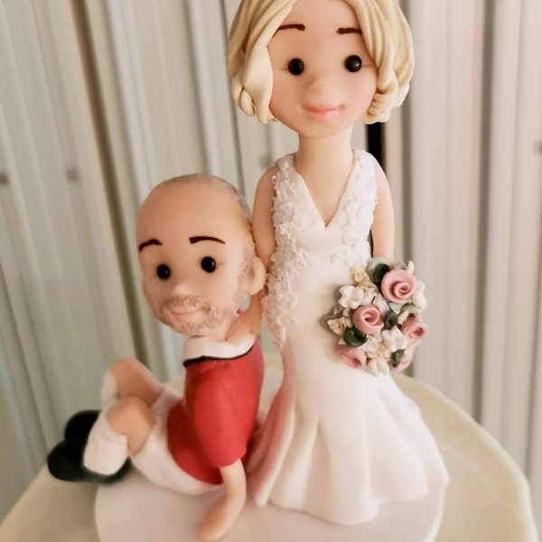 Personalised Wedding Cake Topper, Custom Wedding Cake Topper, Bride and ...