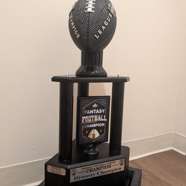 15" Gold Cup Perpetual Fantasy Football Trophy | Fantasy Football ...
