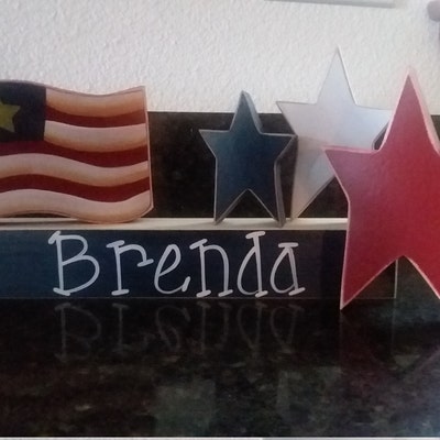 Happy 4th of July Decor Patriotic Wood Block Set Independence Day ...