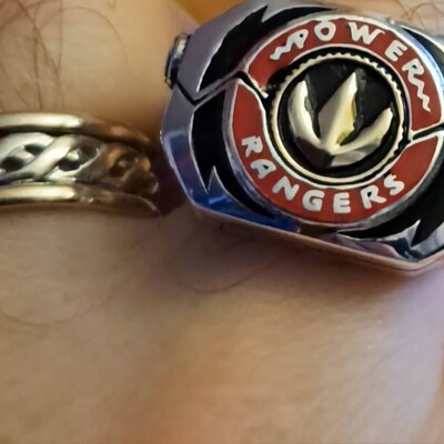 Red Ranger Ring Mighty Morphin Power Ranger Helmet Ring - Etsy