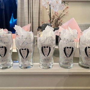 Personalised Pint Glass / Best Man Glass / Groomsman Gift / Wedding ...
