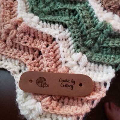 Custom Name Labels,your Design Your Log Real Leather Tags,knitting ...