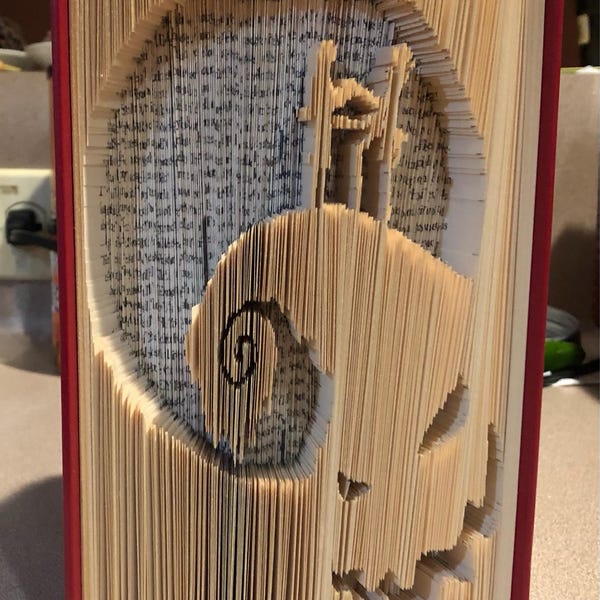 Rose Flower: Book Folding Pattern, Instruction DIY Folded Book Art, Cut ...