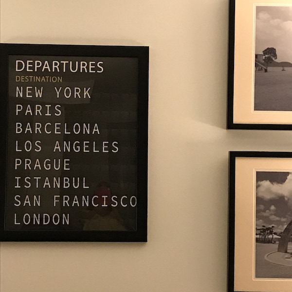 Travel Poster Departures Board Art Print Train Station Board Large Art ...