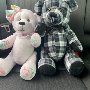 6 Necktie Patchwork Memory Bear - Etsy