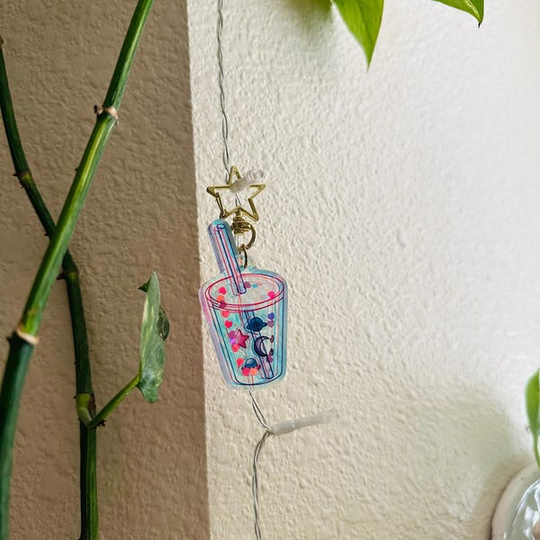 Glitter Shaker Tbh Btw Idk Creature Keychain - Etsy