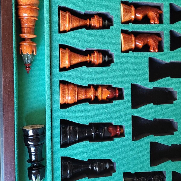 Wooden Chess Set Made in Germany 60s Vintage in Original Box. Great ...