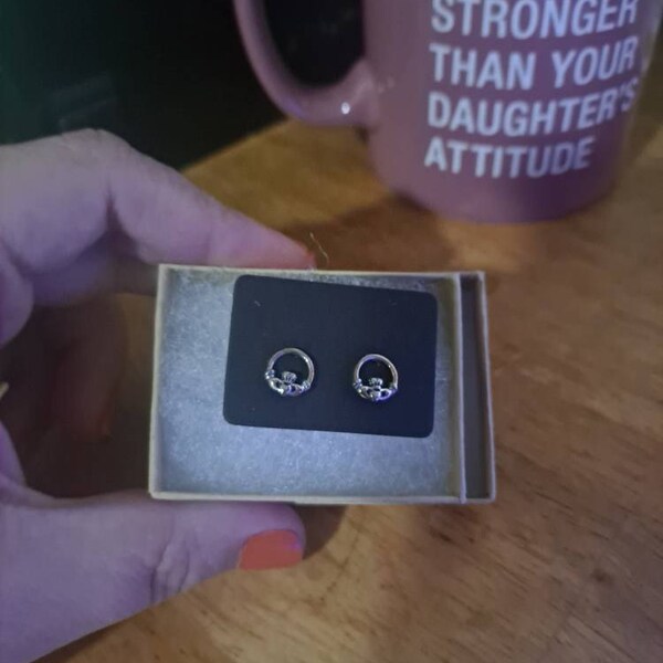 Celtic Claddagh Wreath Earrings, Celtic Earrings, Silver Celtic ...