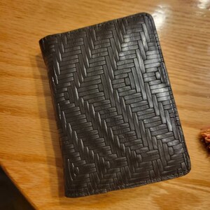 Police Badge Wallet Black With Thin Blue Line Full Grain Leather - Etsy