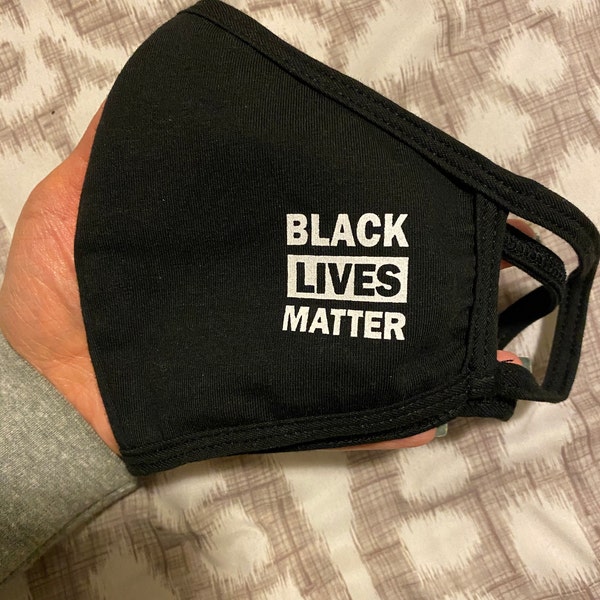 BLM Reusable Cloth Face Mask Covering, Black Lives Matter Slogan Logo 2 ...