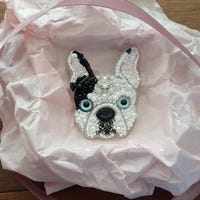 Embroidered UFO, Alien Brooch, Beaded Brooch, Flying Object, Alien ...