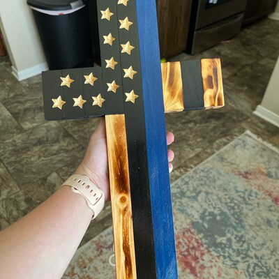 Thin Blue Line Cross Police. Police Support. Back the Blue. Police ...