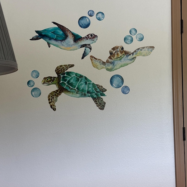 Watercolor Aqua Blue Bubbles Wall Decal Set • Underwater Bubble Wall ...