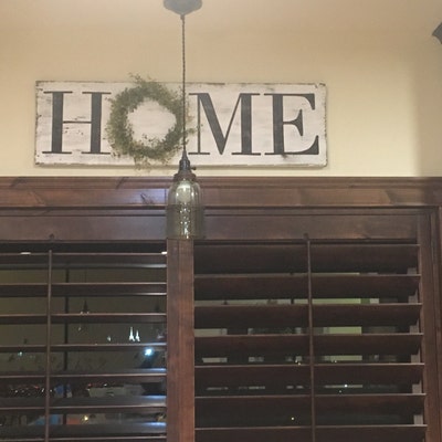 Farmhouse Decor, Rustic Home Decor, Home Wreath Sign, Home Sign ...