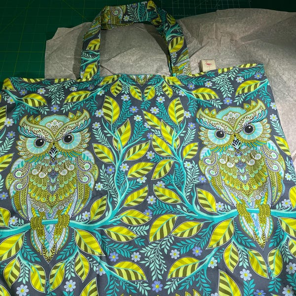 Tula Pink - Neck for Days - Handmade Tote Bag - Stunning Giraffe Print ...
