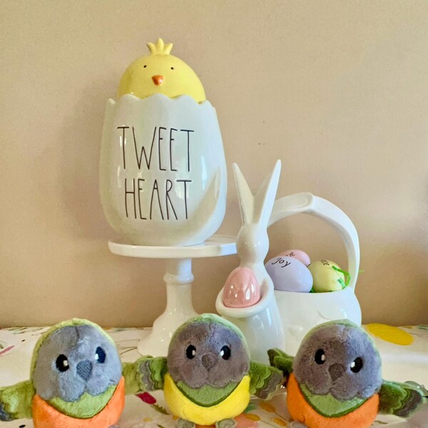 Nuzzles Worry Borb, Lovebird Plush, Parrot Plush, Anxiety Plush, Peach ...