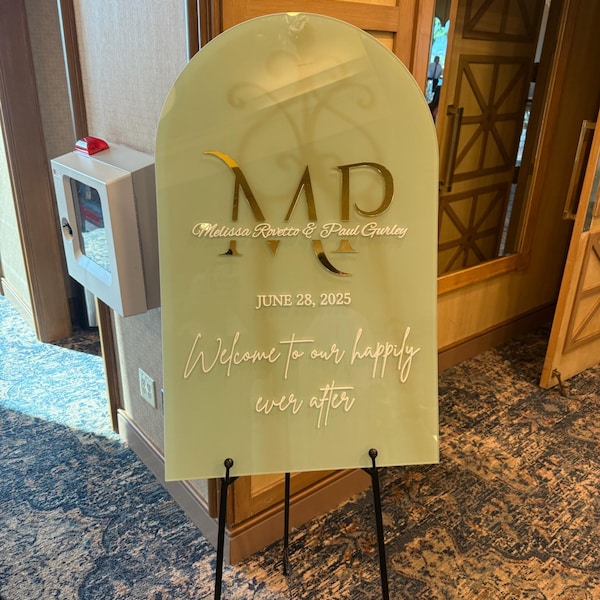 Arch Wedding Welcome Sign - Acrylic Seating Chart - Wedding Sign Bundle ...