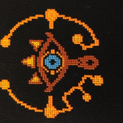 Legend of Zelda Sheikah Eye Cross Stitch Pattern PDF Instant Download ...