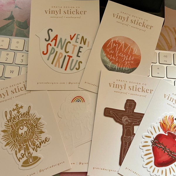 Sacred Heart Sticker, Sacred Heart Decal, Sacred Heart of Jesus, Sacred ...