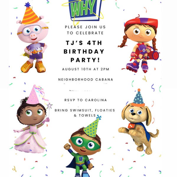 Instant Download Super Why Png, Super Why Clip Art, Digital File Only ...